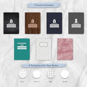 Digital Password Log, Password Logbook Keeper, Password Tracker ...