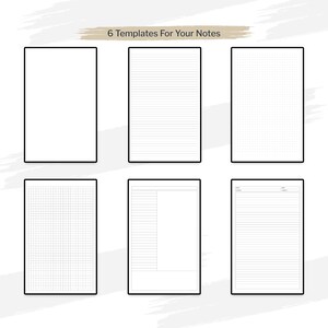 Personalized Digital Notebook, Custom 6 Subjects Digital Notepad, Blank ...