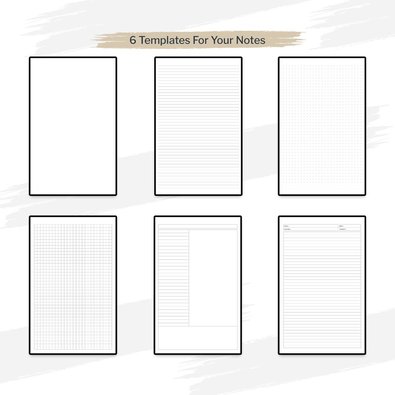 Personalized Digital Notebook, Custom 6 Subjects Digital Notepad, Blank ...