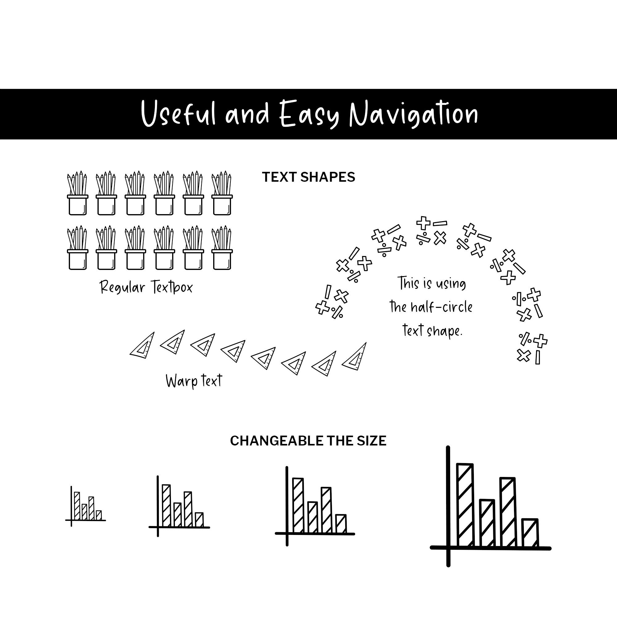 Math Doodle Font Instant File Otf Ttf Font Download Maths Subject Font Bundle 26 Png Fonts