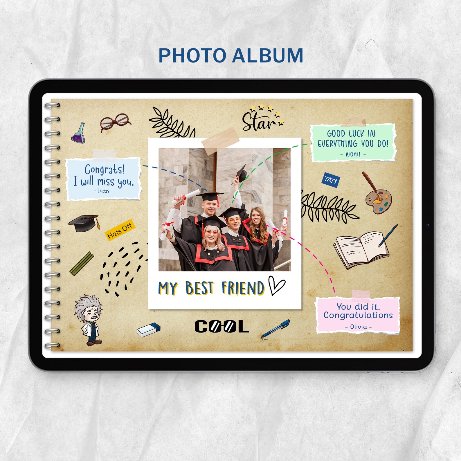 Graduation Digital Photo Album, Scrapbook Journal Album, Goodnotes ...