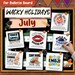 July Wacky Holidays Sticker, 25 Png Funny Awareness Digital Planner ...