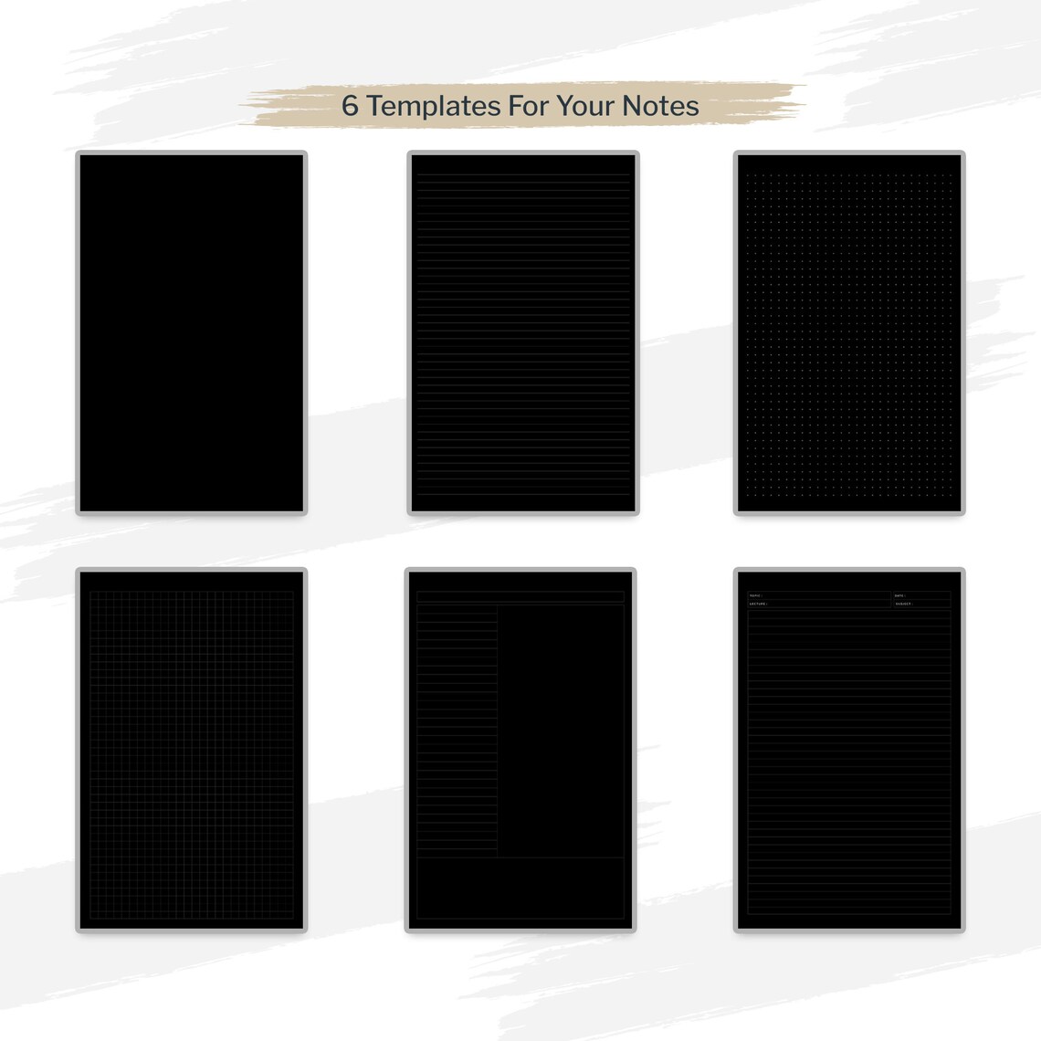 Personalized Digital Notebook, Custom 6 Subjects Digital Notepad, Blank ...