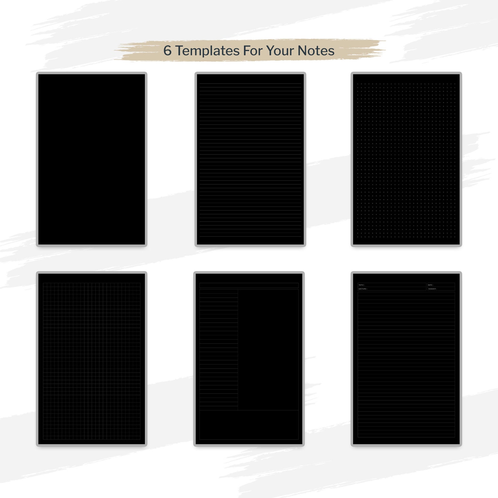 Personalized Digital Notebook, Custom 6 Subjects Digital Notepad, Blank ...