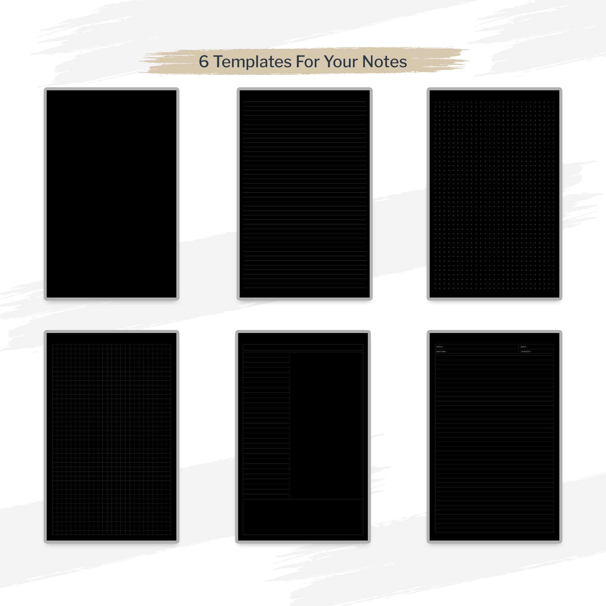 Personalized Digital Notebook, Custom 6 Subjects Digital Notepad, Blank ...