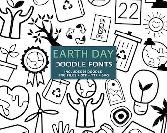 Fall Doodle Fonts Instant File Otf Ttf Font Download | Etsy