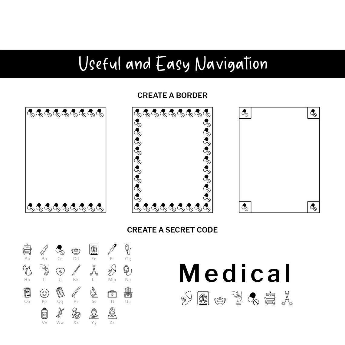 Medical Doodle Fonts Instant File Otf Ttf Font Download - Etsy