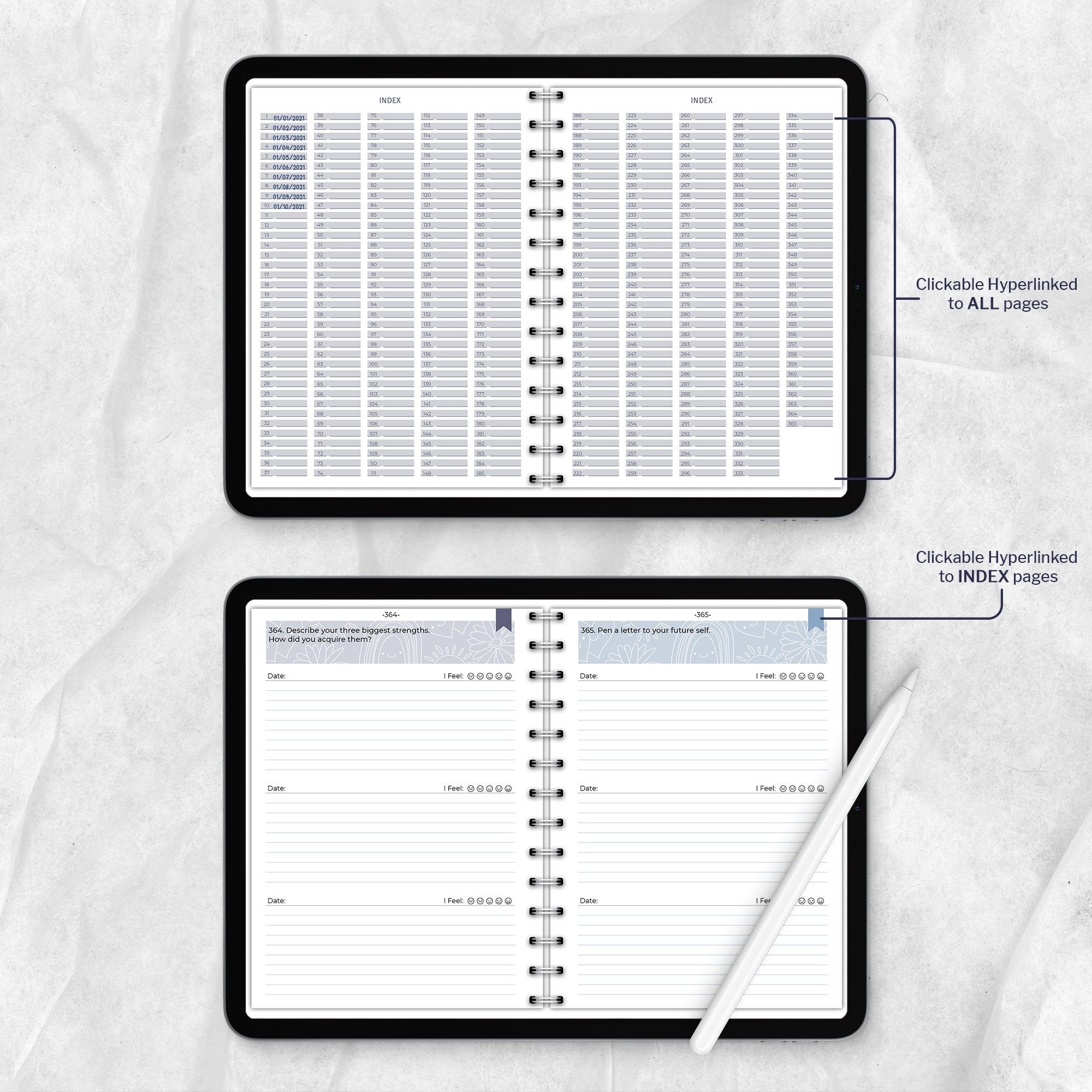 Digital Guided Journal Anxiety but Awesome 1 Question a Day - Etsy