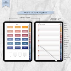 Digital Password Log, Password Logbook Keeper, Password Tracker ...