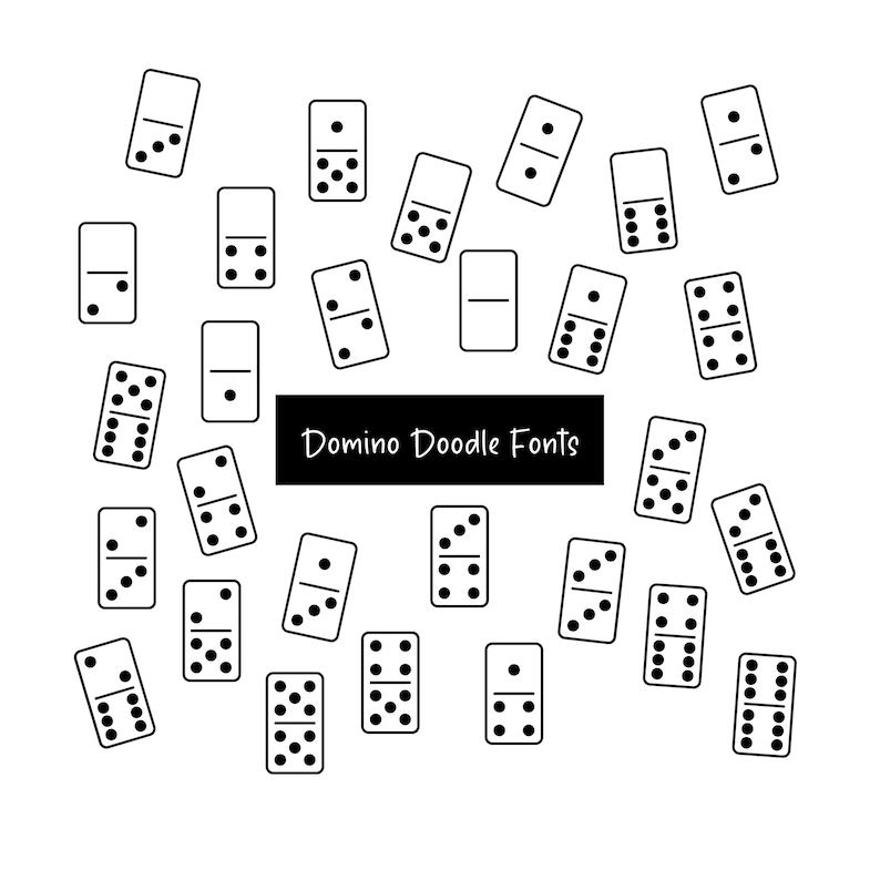Domino Doodle Fonts, Instant File Otf, Ttf Font Download, Digital ...