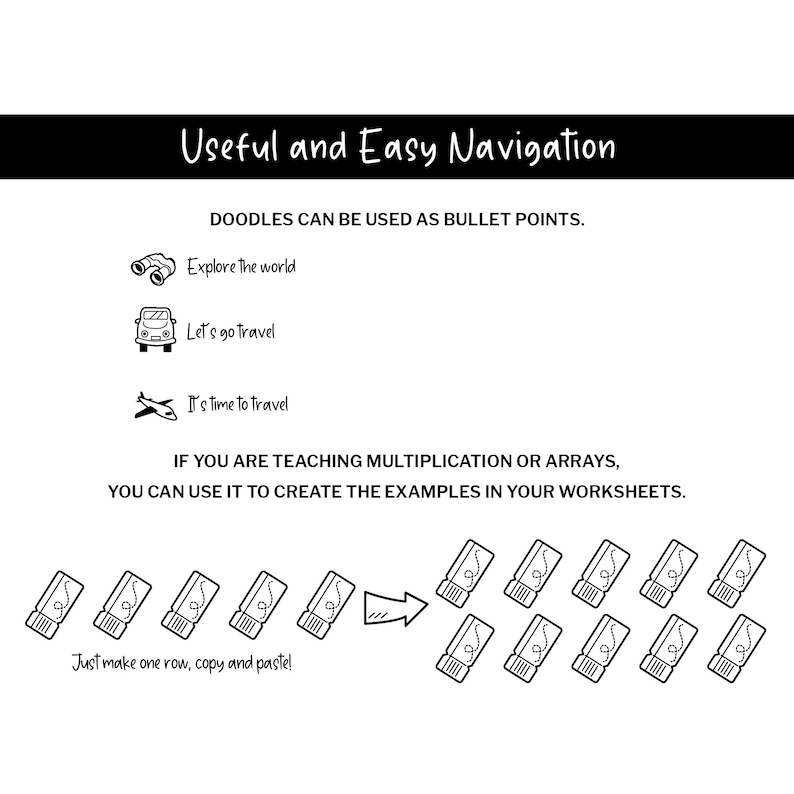 Travel Doodle Fonts, Instant File Otf, Ttf Font Download, Digital Font ...