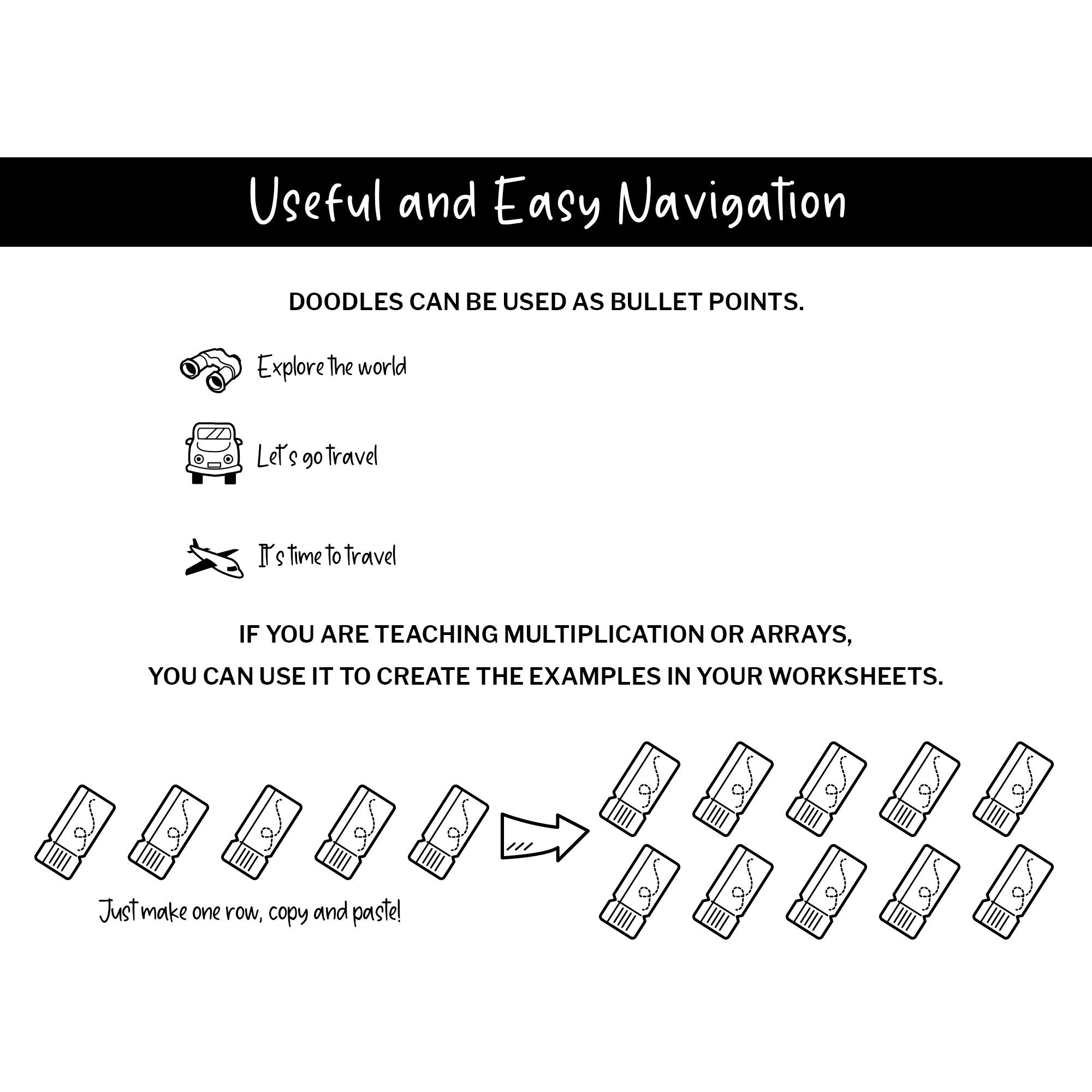 Travel Doodle Fonts, Instant File Otf, Ttf Font Download, Digital Font ...