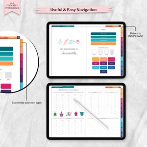 Digital Recipe Book, Digital Food Diary, Customized Blank Notebook ...