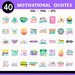 40 Motivational Quotes SVG Bundle: Colorful & Black Designs (digital ...