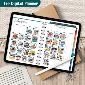 August Wacky Holidays Sticker, 25+ Png Funny Awareness Digital Planner ...