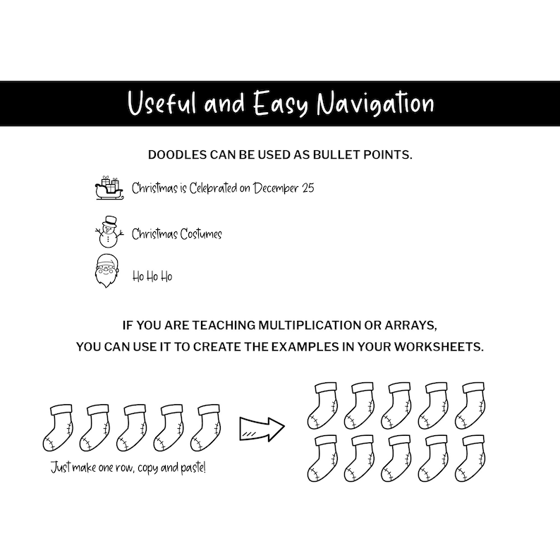 Christmas Doodle Fonts, Instant File Otf, Ttf Font Download, Digital ...