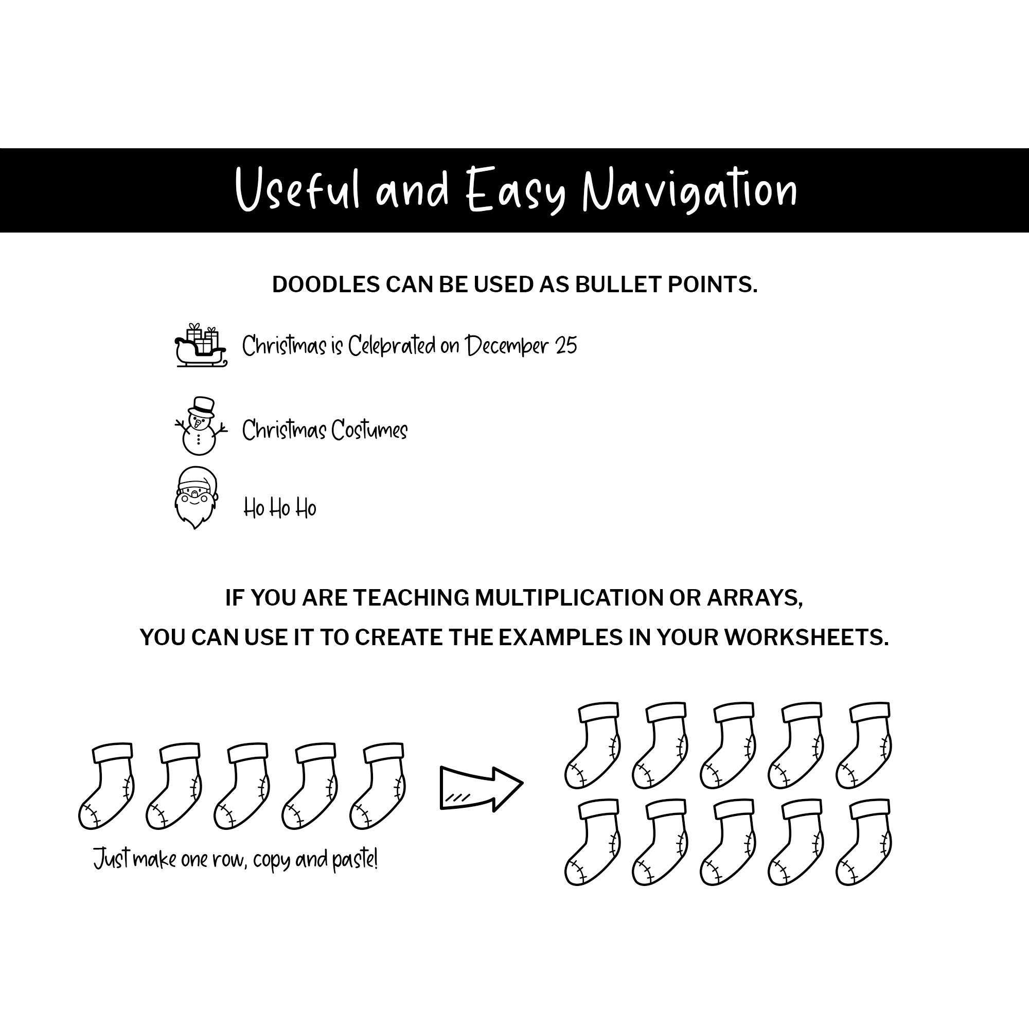 Christmas Doodle Fonts, Instant File Otf, Ttf Font Download, Digital ...