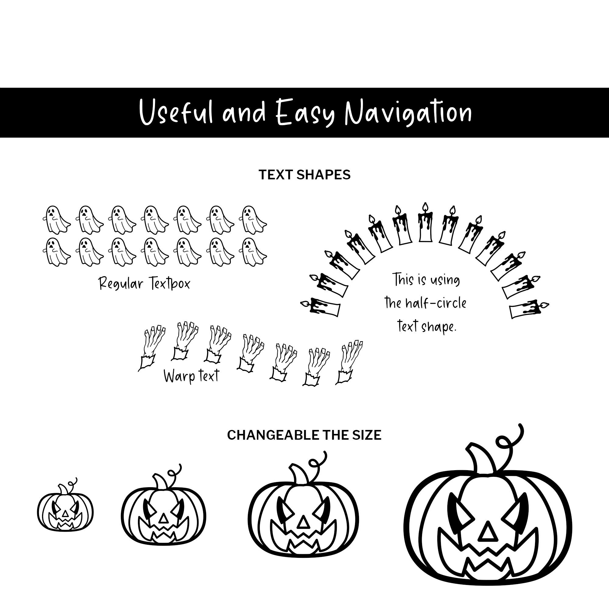 Halloween Doodle Font, Instant File Otf Font Download, Digital Haunted ...