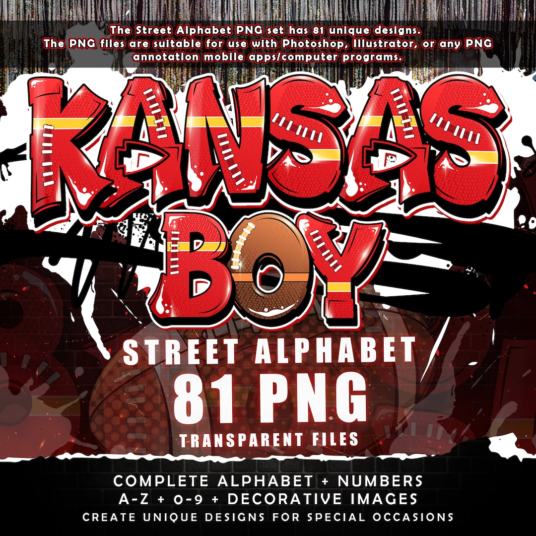 Kansas Boy Graffiti Street Alphabet Font, 81 PNG Transparent Files ...