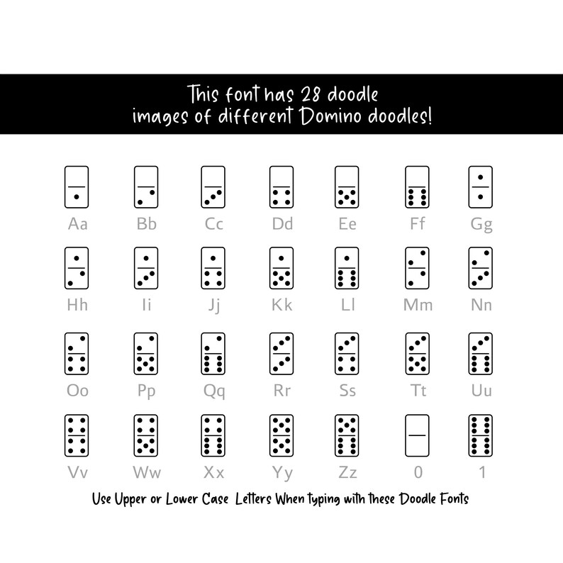 Domino Doodle Fonts, Instant File Otf, Ttf Font Download, Digital ...