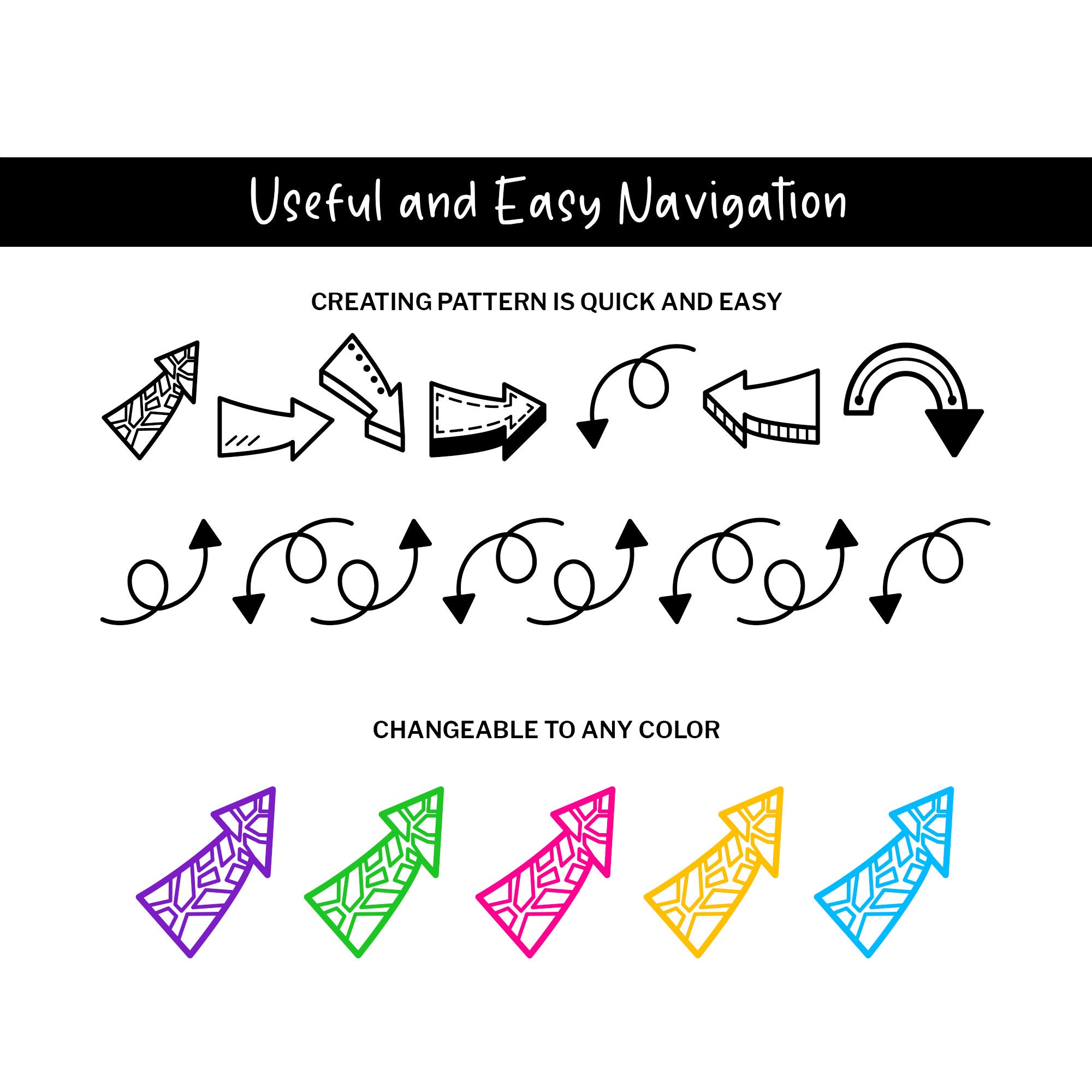 Doodle Arrow Fonts Instant File Otf Font Download Digital - Etsy