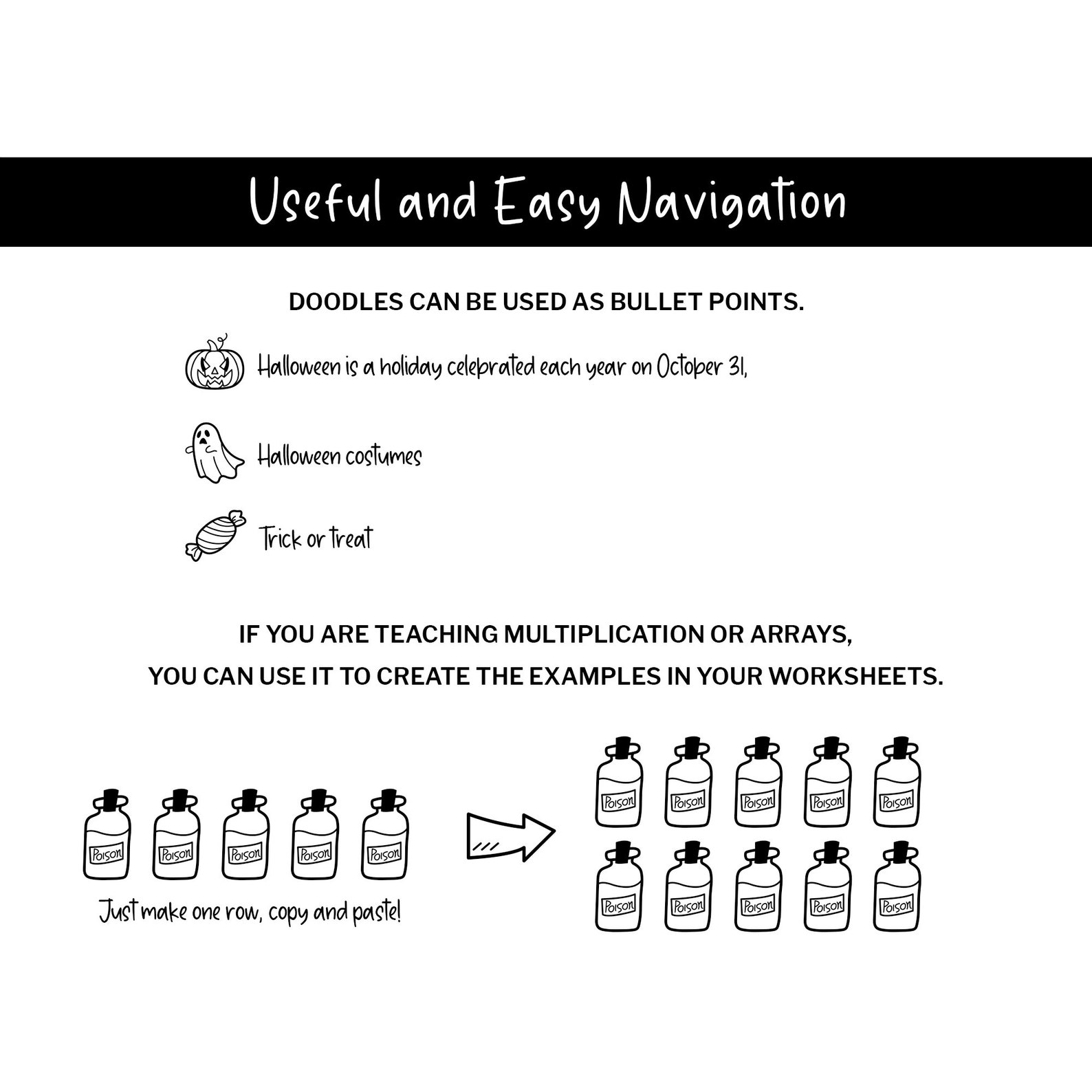 Halloween Doodle Font, Instant File Otf Font Download, Digital Haunted ...