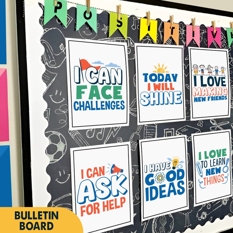 50 Teen Kids Self-esteem Quotes SVG Bundle, Colorful and Black Version ...