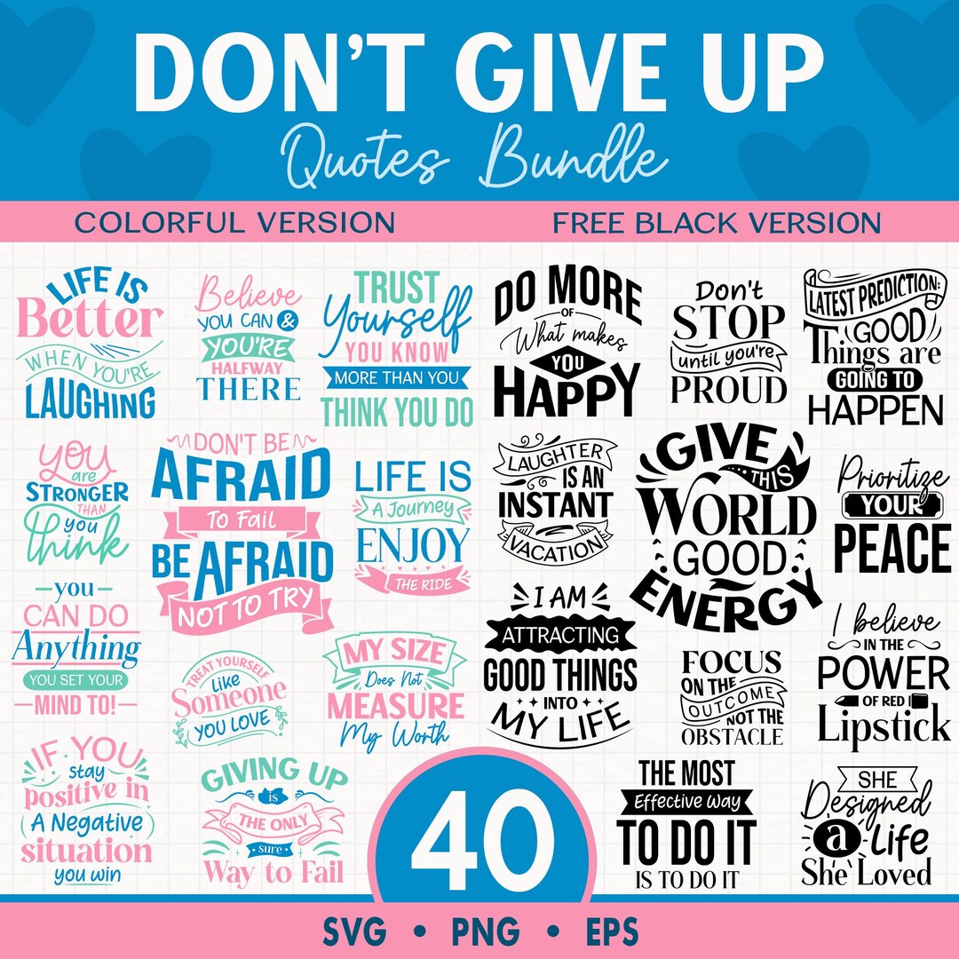 Inspirational Quotes SVG Bundle: Positive Affirmations (digital ...