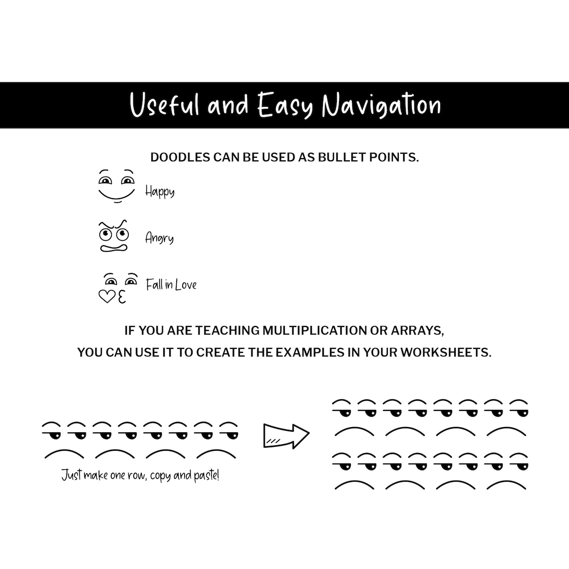 Emotion Doodle Fonts, Instant File Otf, Ttf Font Download, Digital Font ...