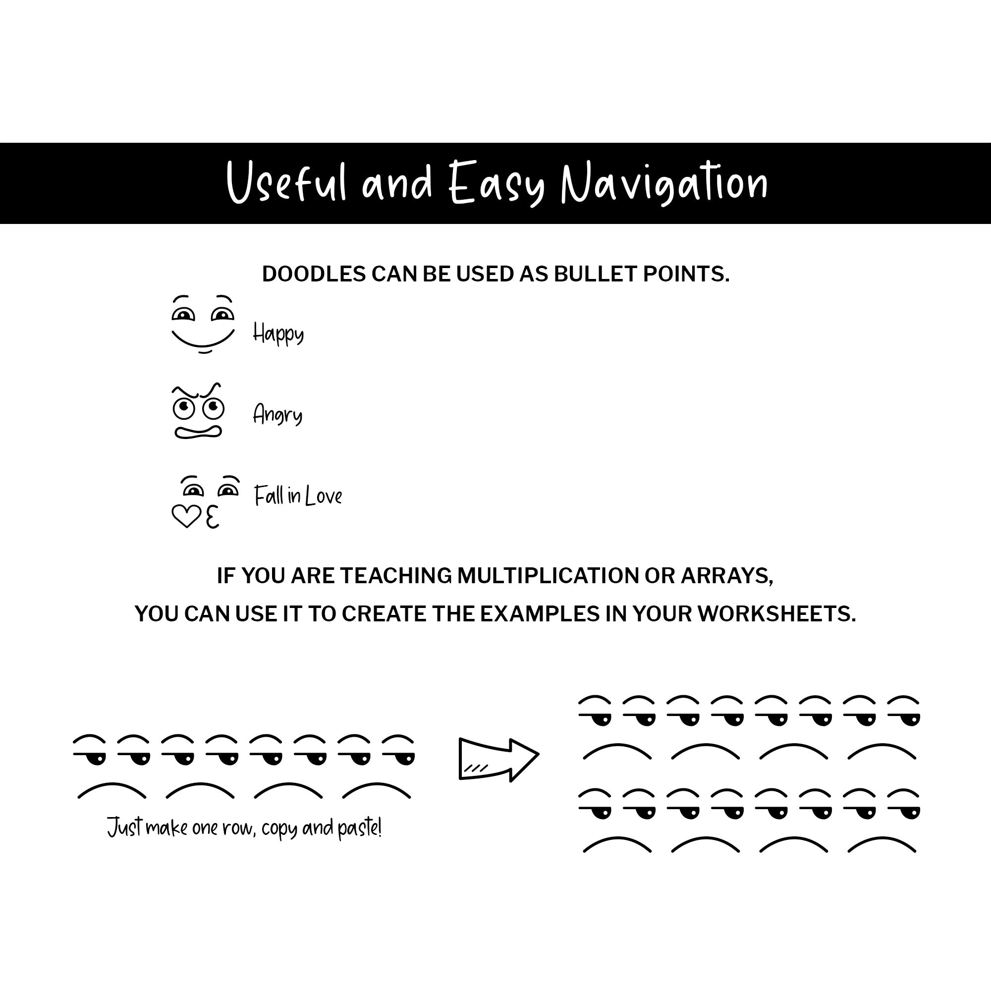 Emotion Doodle Fonts, Instant File Otf, Ttf Font Download, Digital Font ...