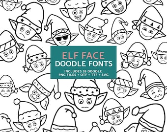 Blank Face Doodle Fonts Instant File Otf Ttf Font Download | Etsy