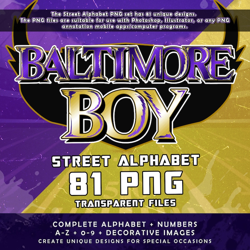Baltimore Ravens Font - Etsy