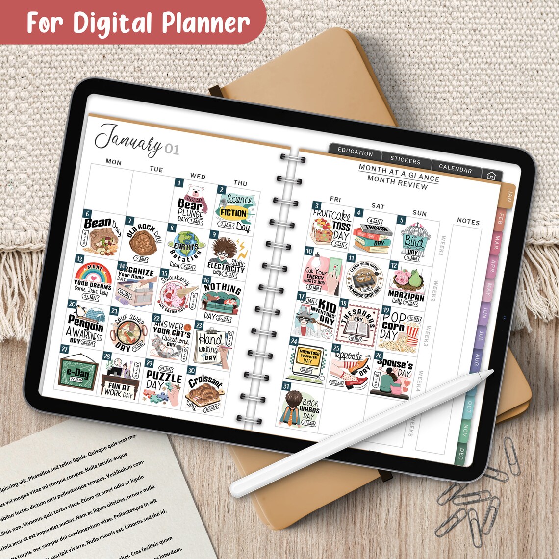 January Wacky Holidays Stickers, 25+ Png Funny Awareness Digital ...
