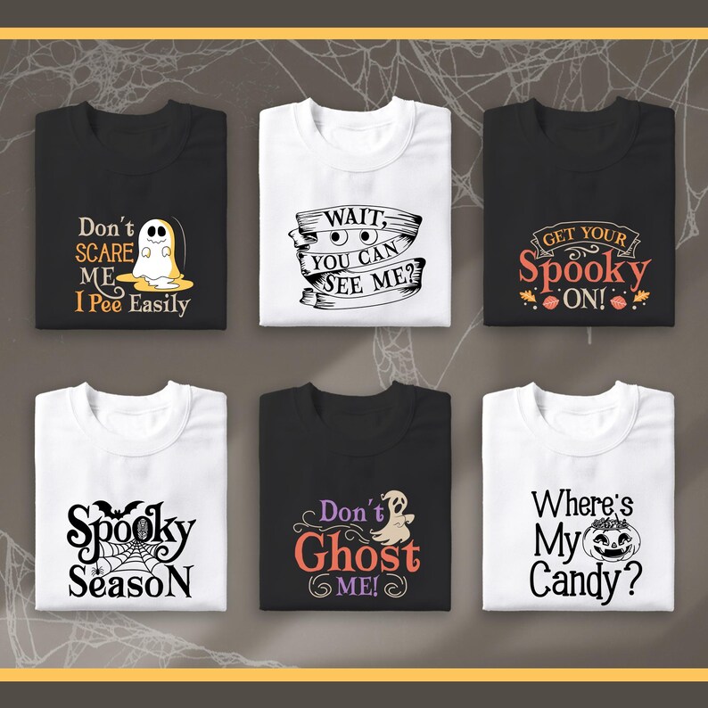 40 Bedsheet Ghost Quotes SVG Bundle, Colorful and Black Version, PNG ...
