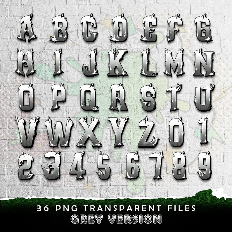 Graffiti Alphabet PNG Font: Eagle Boy Street Style (digital Download ...