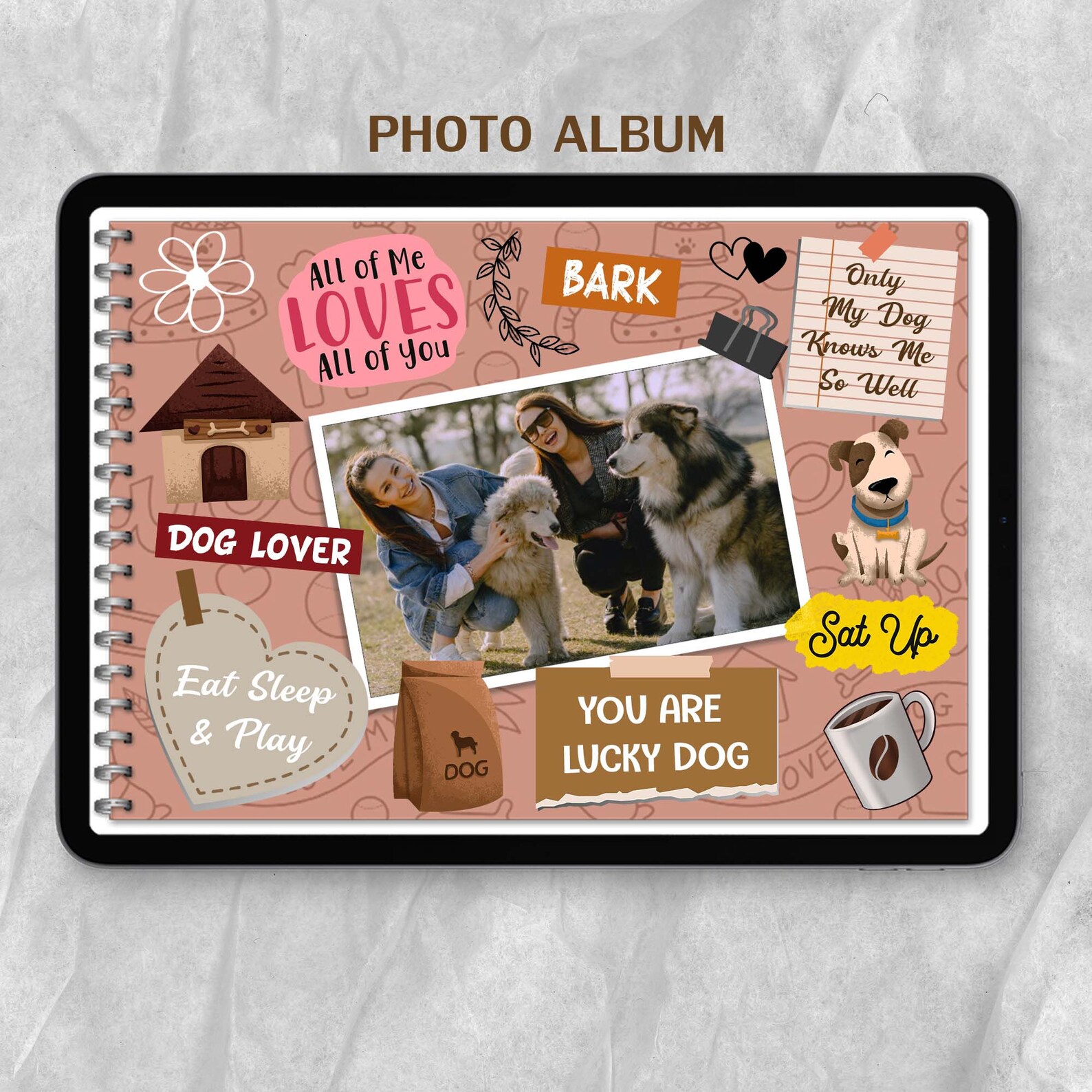 My Dog Digital Photo Album, Scrapbook Journal Album, Dog Owner Gifts ...
