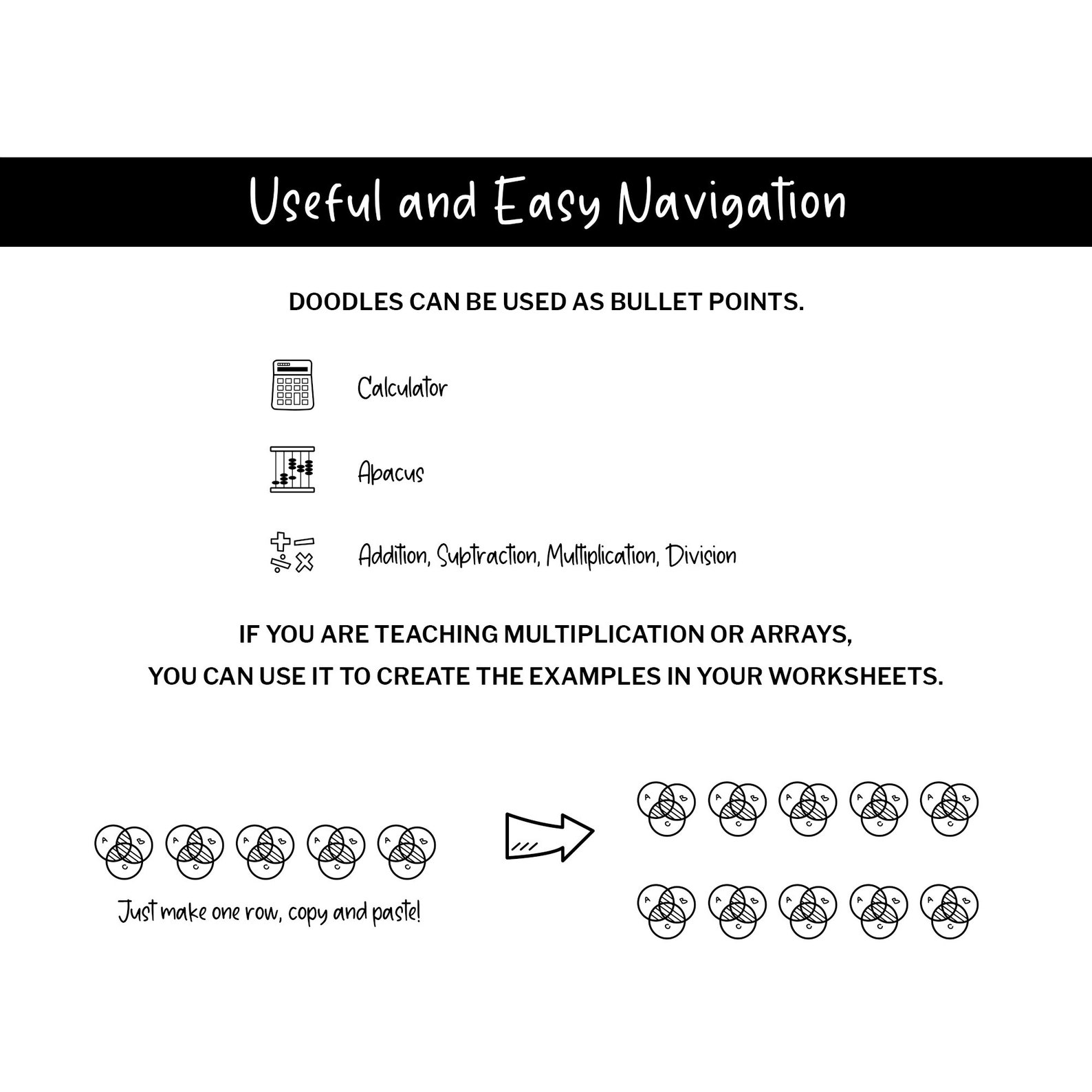 Math Doodle Font, Instant File Otf, Ttf Font Download, Maths Subject ...