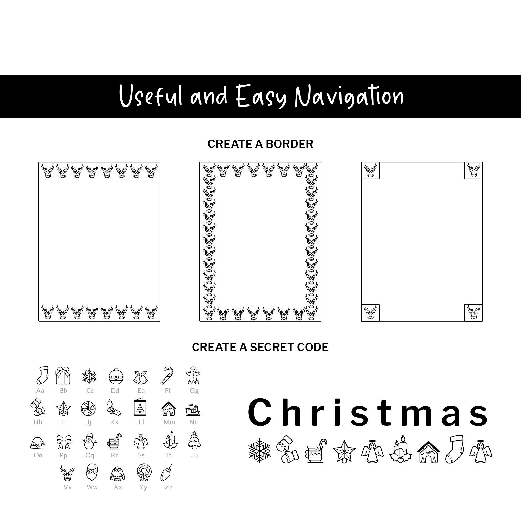 Christmas Doodle Fonts, Instant File Otf, Ttf Font Download, Digital ...