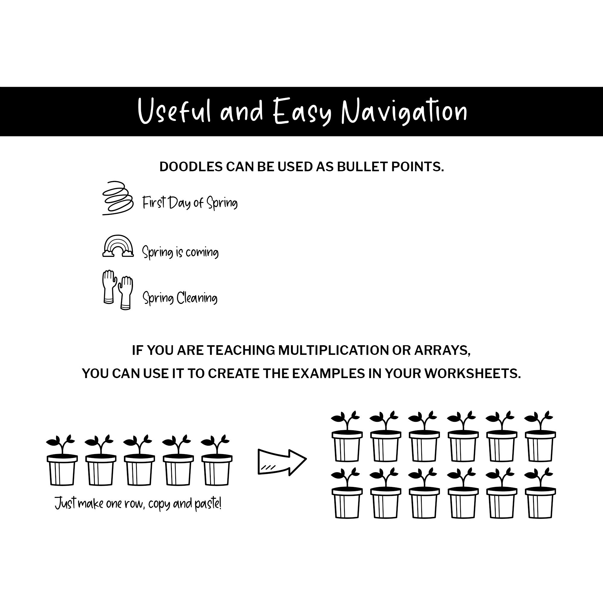 Spring Doodle Fonts, Instant File Otf, Ttf Font Download, Digital ...