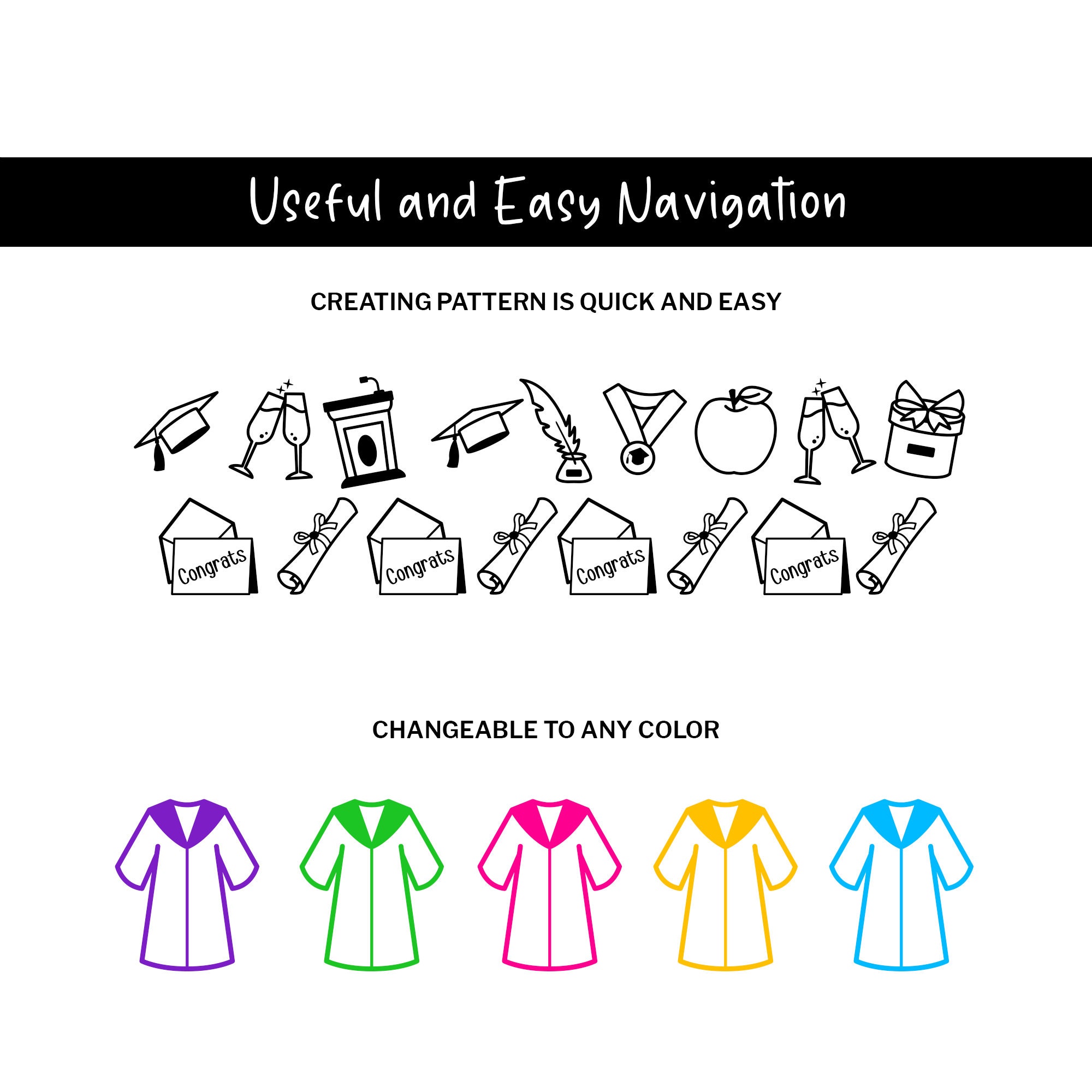 Graduation Doodle Fonts, Instant File Otf, Ttf Font Download, School ...