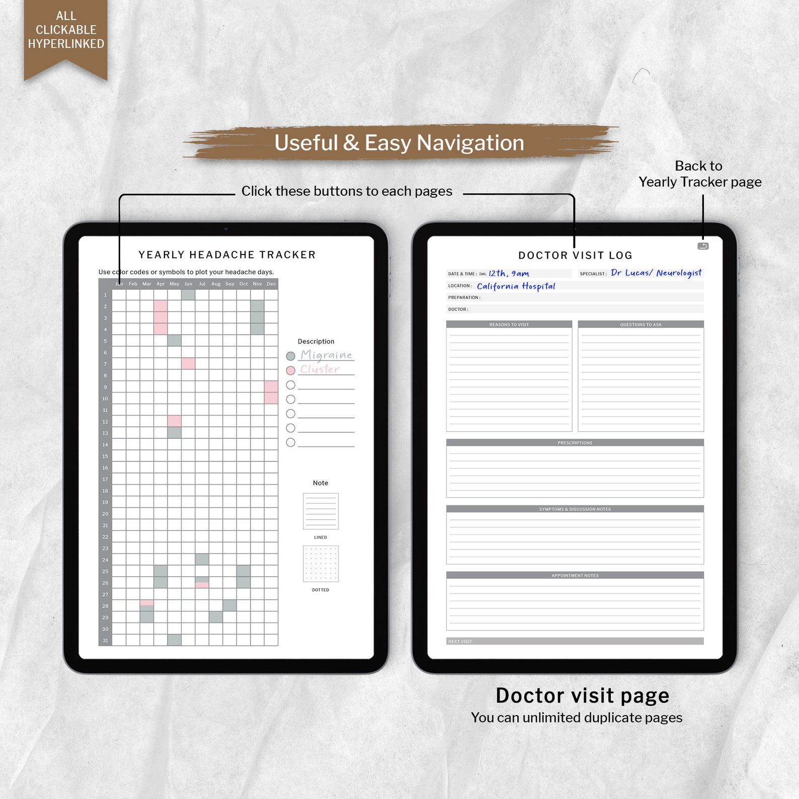 Digital Migraine Log Headache Relief Logbook Health Tracker - Etsy