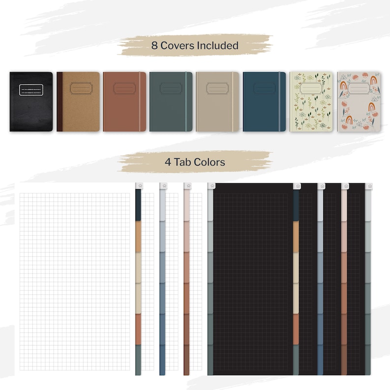 Personalized Digital Notebook, Custom 6 Subjects Digital Notepad, Blank ...