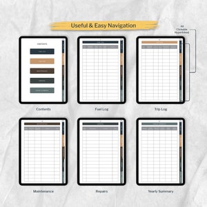 Digital Mileage Log, Vehicle Maintenance Tracker, Car Trip Odometer ...