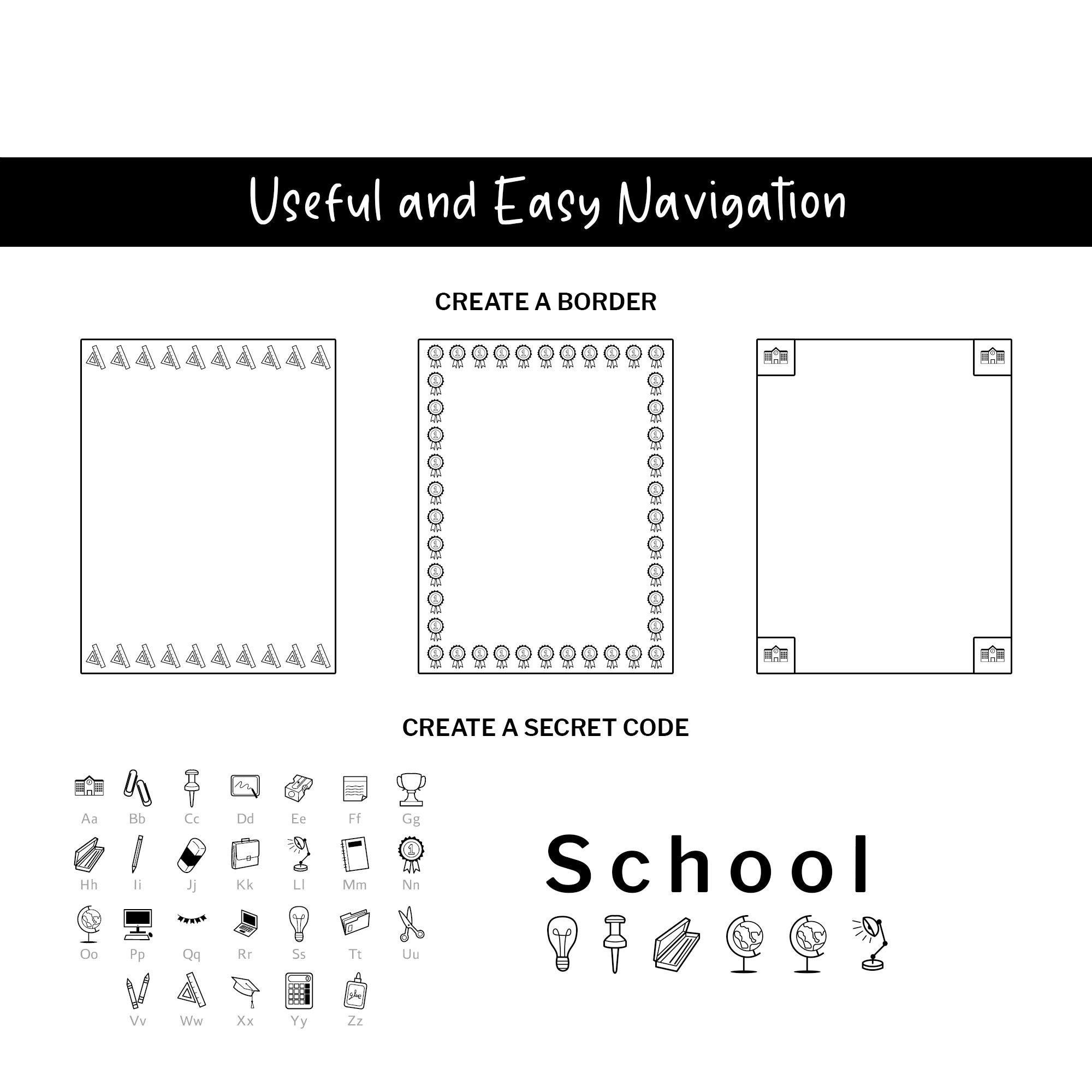 School Doodle Font, Instant File Otf, Ttf Font Download, Digital Font ...