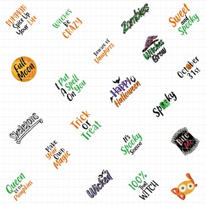 Halloween Digital Sticker Pack 300 png Digital Planner | Etsy