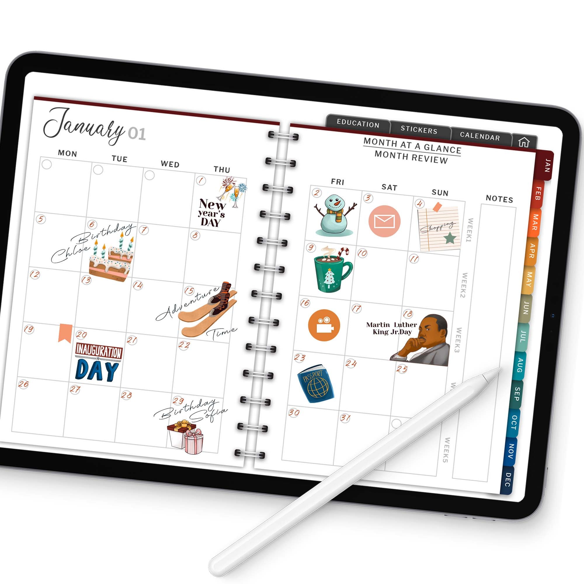 Holiday Digital Sticker Pack 300 Png Digital Planner - Etsy