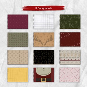 Christmas Digital Photo Album, Scrapbook Journal, Stickers (PDF) - Etsy