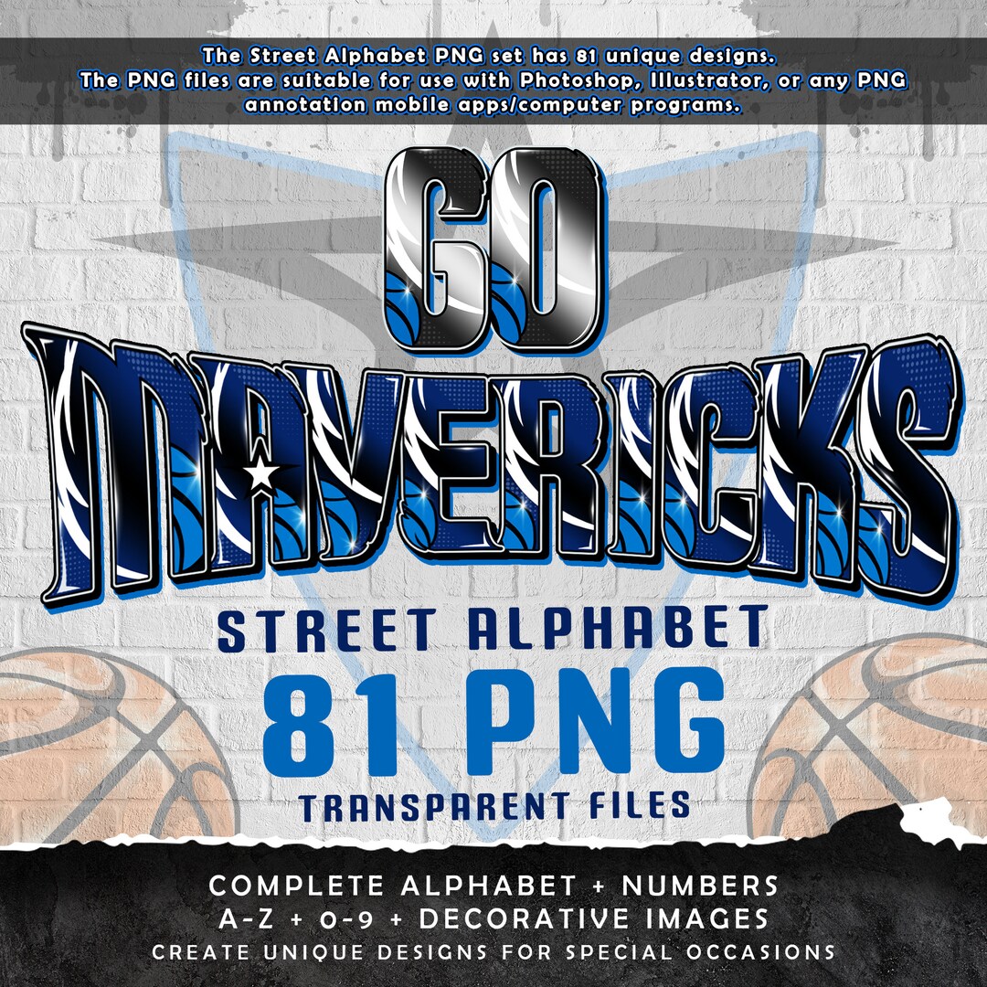 Go Mavericks Graffiti Street Alphabet Font, 81 PNG Transparent Files ...