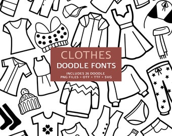 Dice Doodle Fonts Instant File Otf Ttf Font Download | Etsy