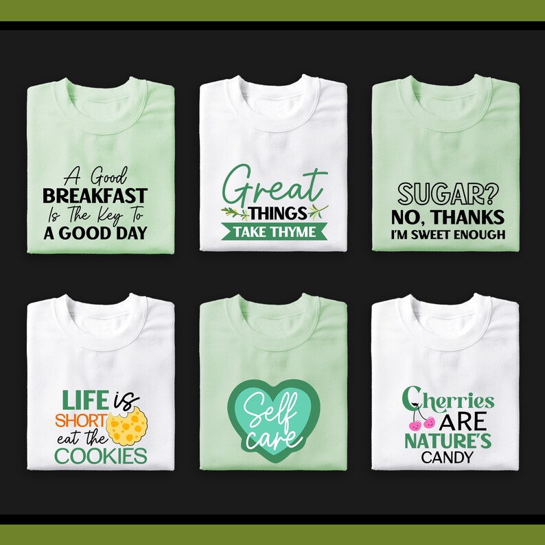 Eat Healthy Quotes SVG Bundle: Inspirational Clipart (digital Download ...